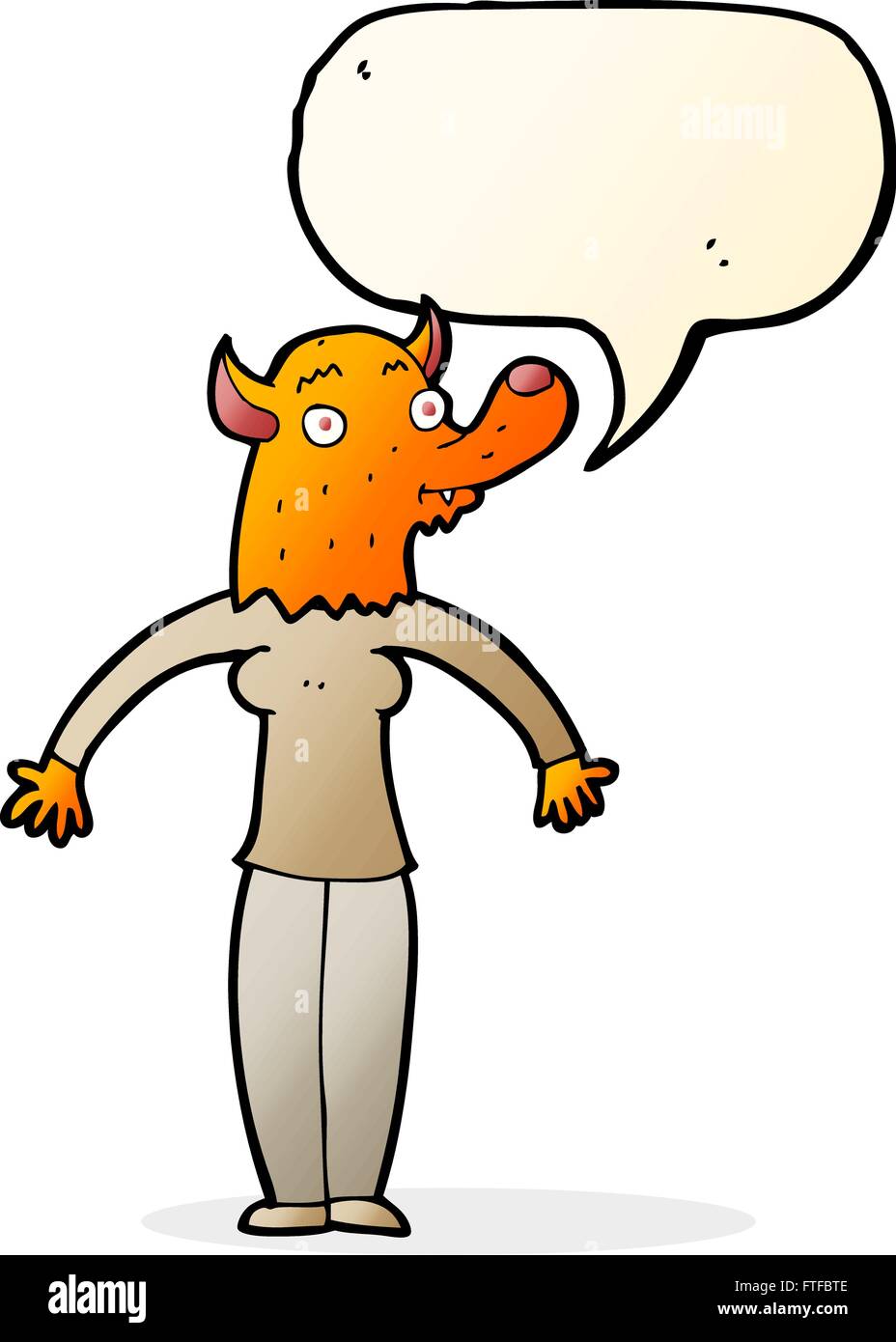 Cartoon friendly fox bubble hi-res stock photography and images - Alamy