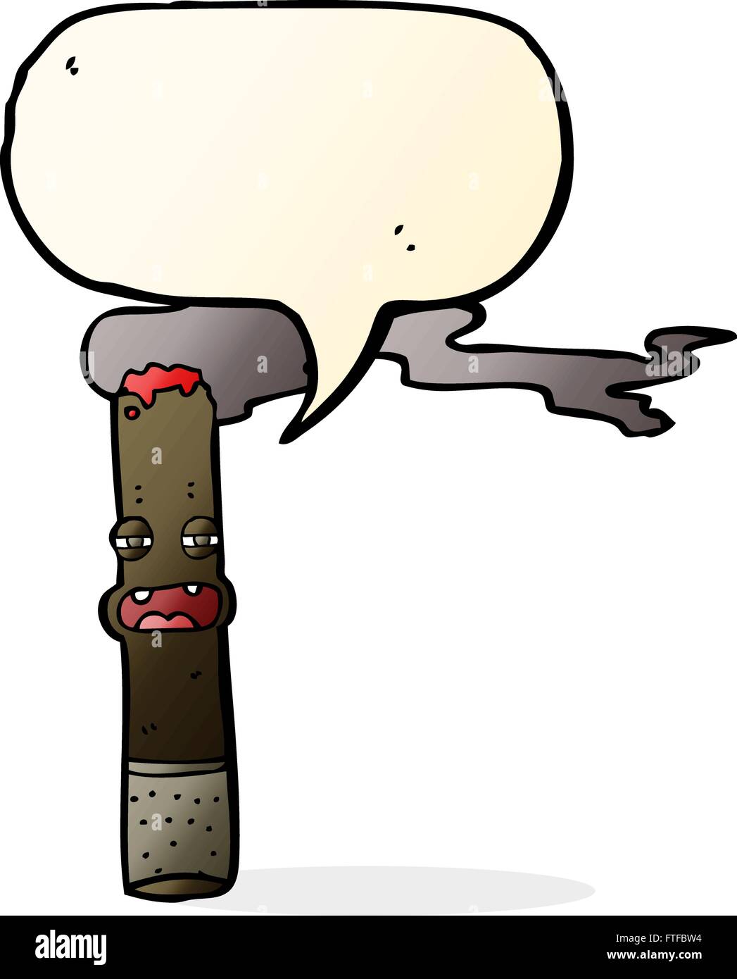 cartoon cigar character with speech bubble Stock Vector Image & Art - Alamy