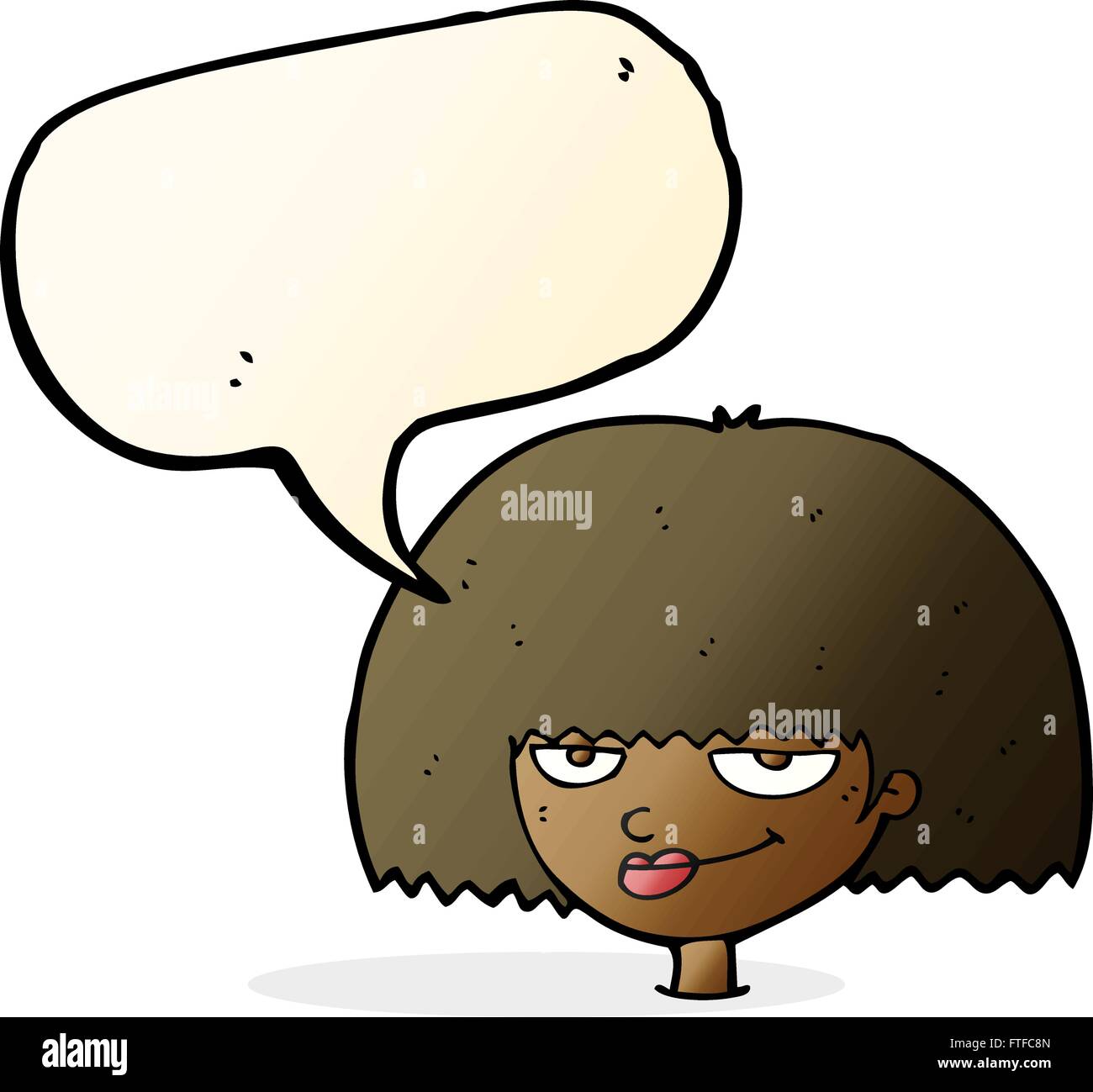 cartoon mean female face with speech bubble Stock Vector Image & Art ...