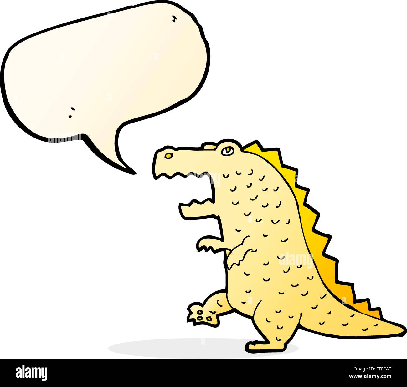 cartoon dinosaur with speech bubble Stock Vector Image & Art - Alamy