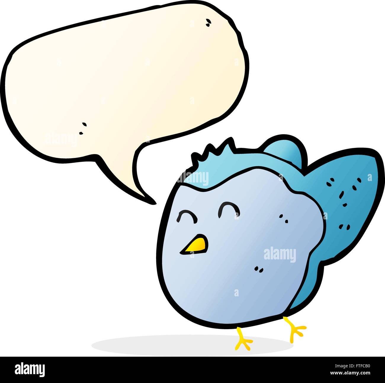 cartoon bird with speech bubble Stock Vector Image & Art - Alamy