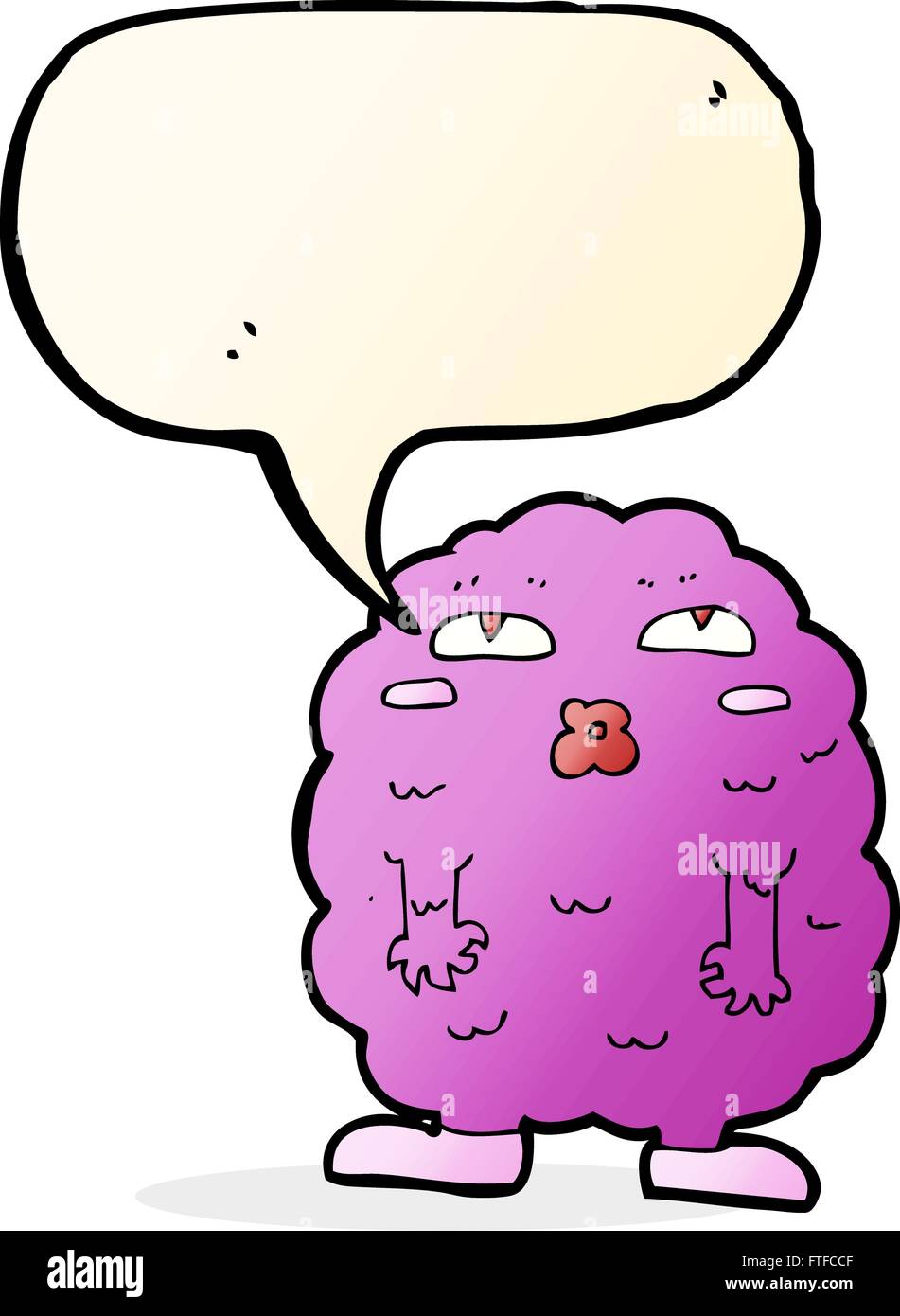 funny cartoon monster with speech bubble Stock Vector Image & Art - Alamy