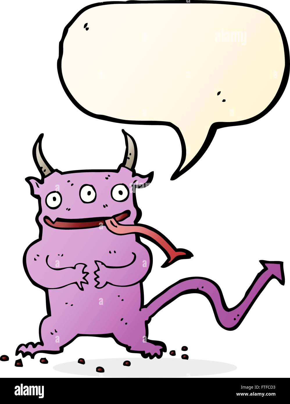 Cartoon spooky demon speech hi-res stock photography and images - Alamy