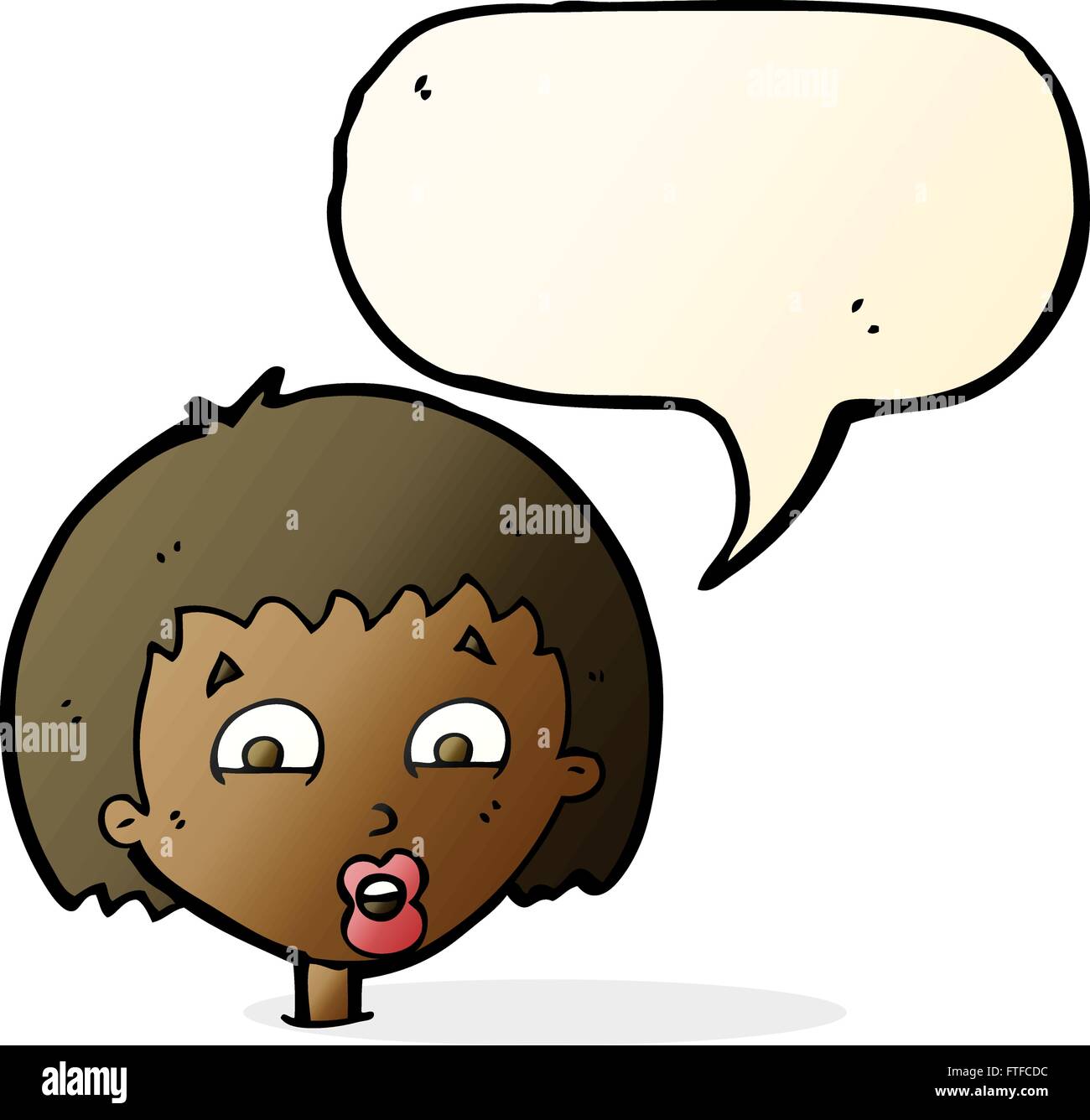 cartoon shocked expression with speech bubble Stock Vector Image & Art ...