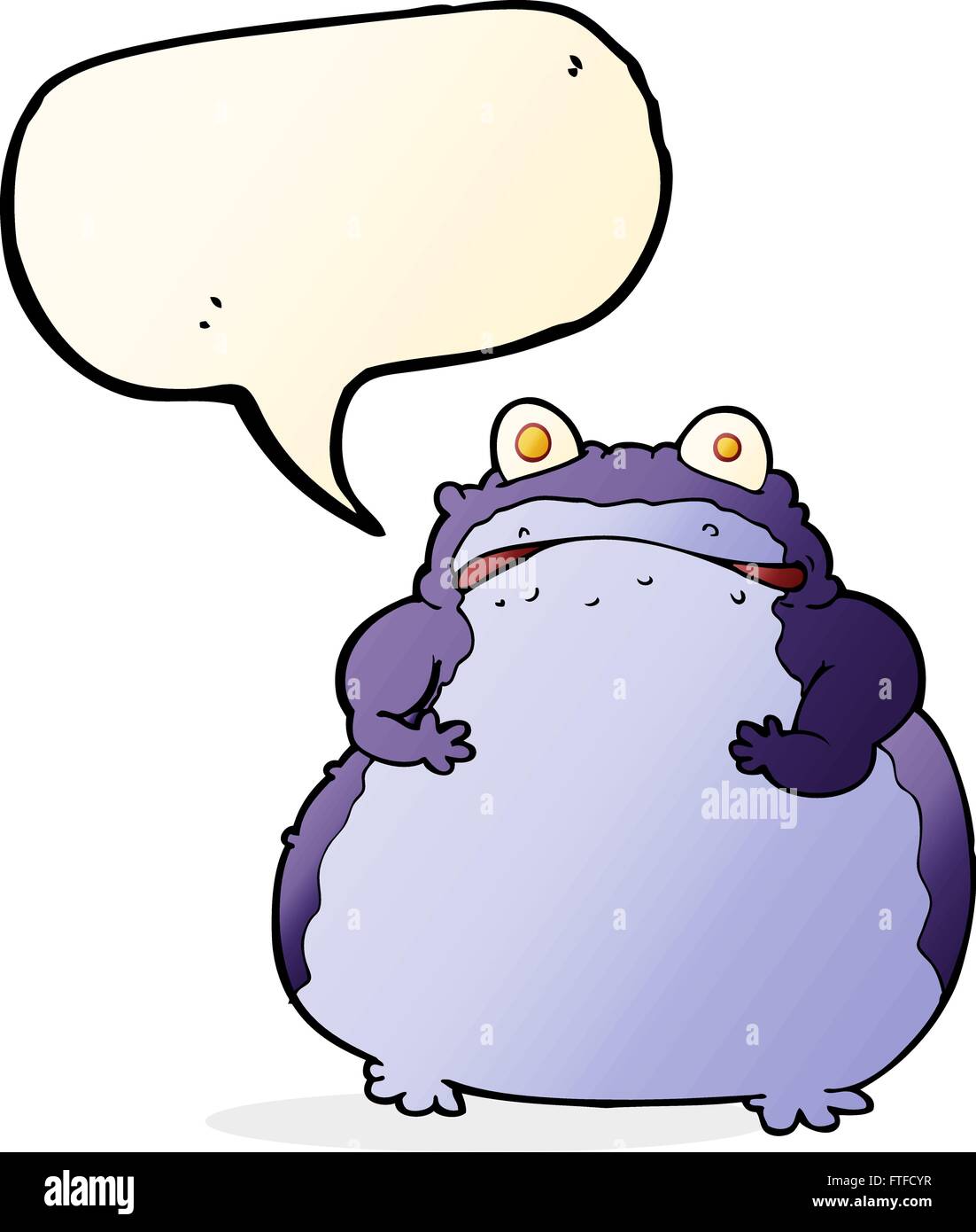 cartoon fat frog with speech bubble Stock Vector Image & Art - Alamy