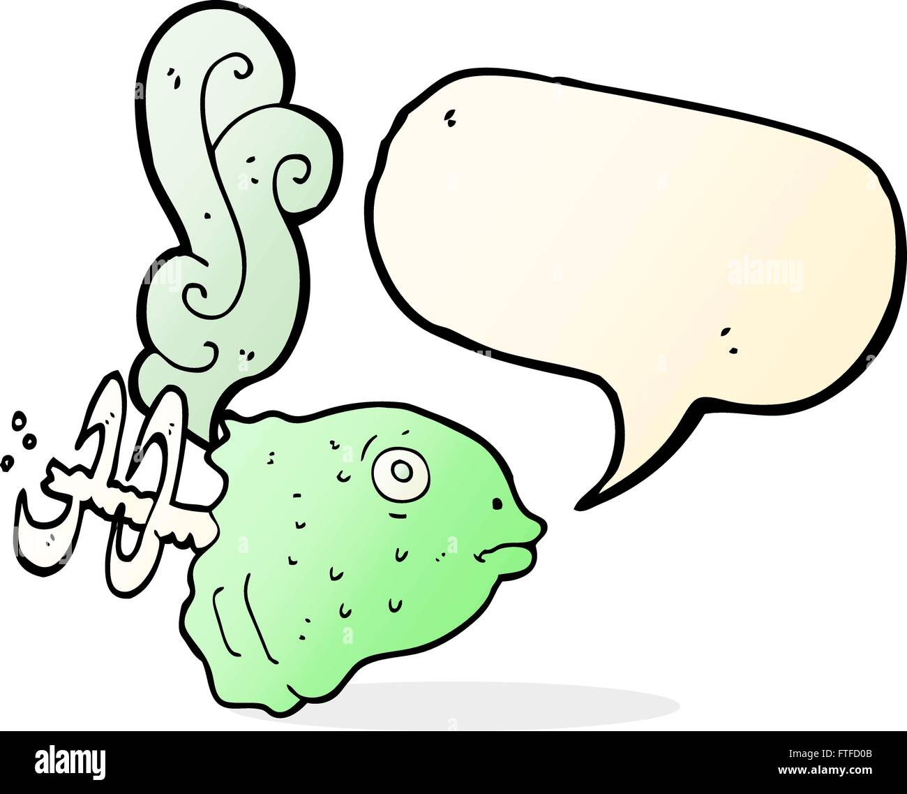 cartoon smelly old fish head with speech bubble Stock Vector Image ...