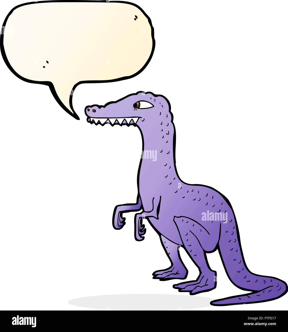 cartoon dinosaur with speech bubble Stock Vector Image & Art - Alamy
