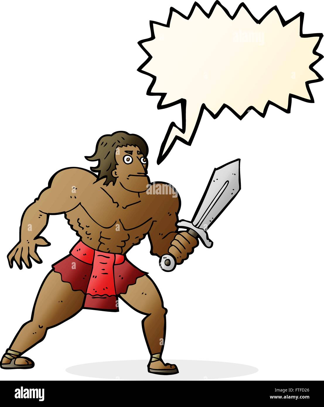 cartoon fantasy hero man with speech bubble Stock Vector Image & Art ...