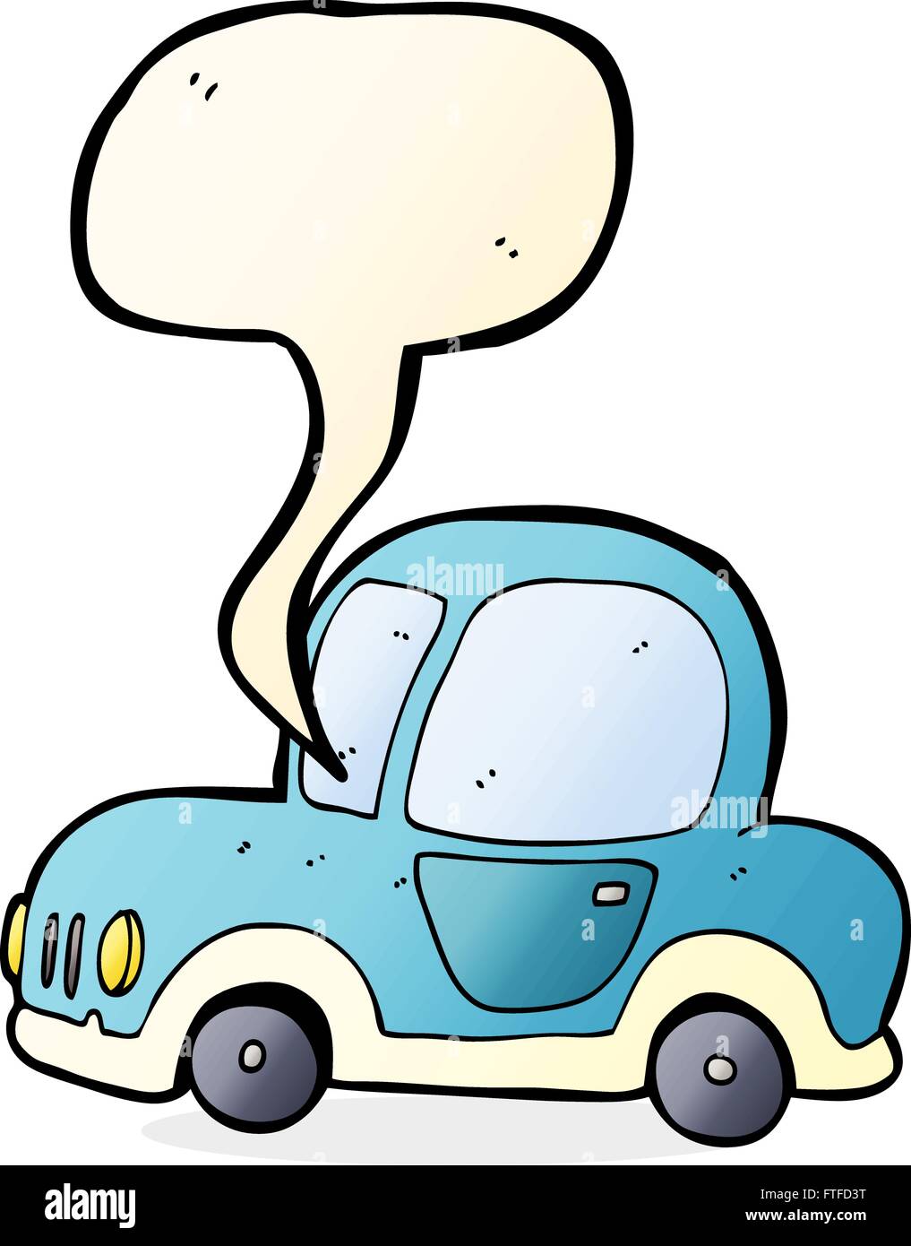 cartoon car with speech bubble Stock Vector Image & Art - Alamy