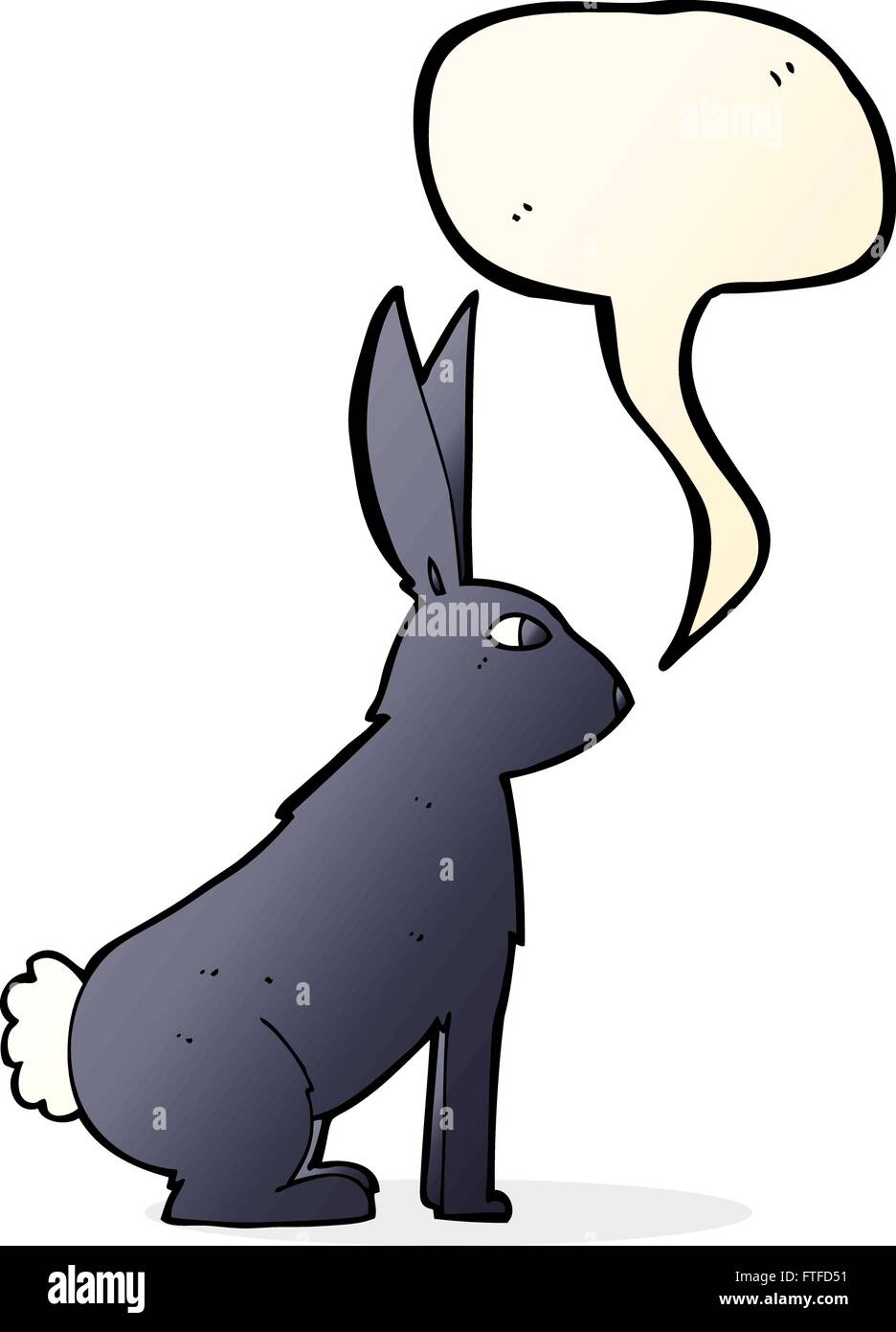 cartoon rabbit with speech bubble Stock Vector Image & Art - Alamy