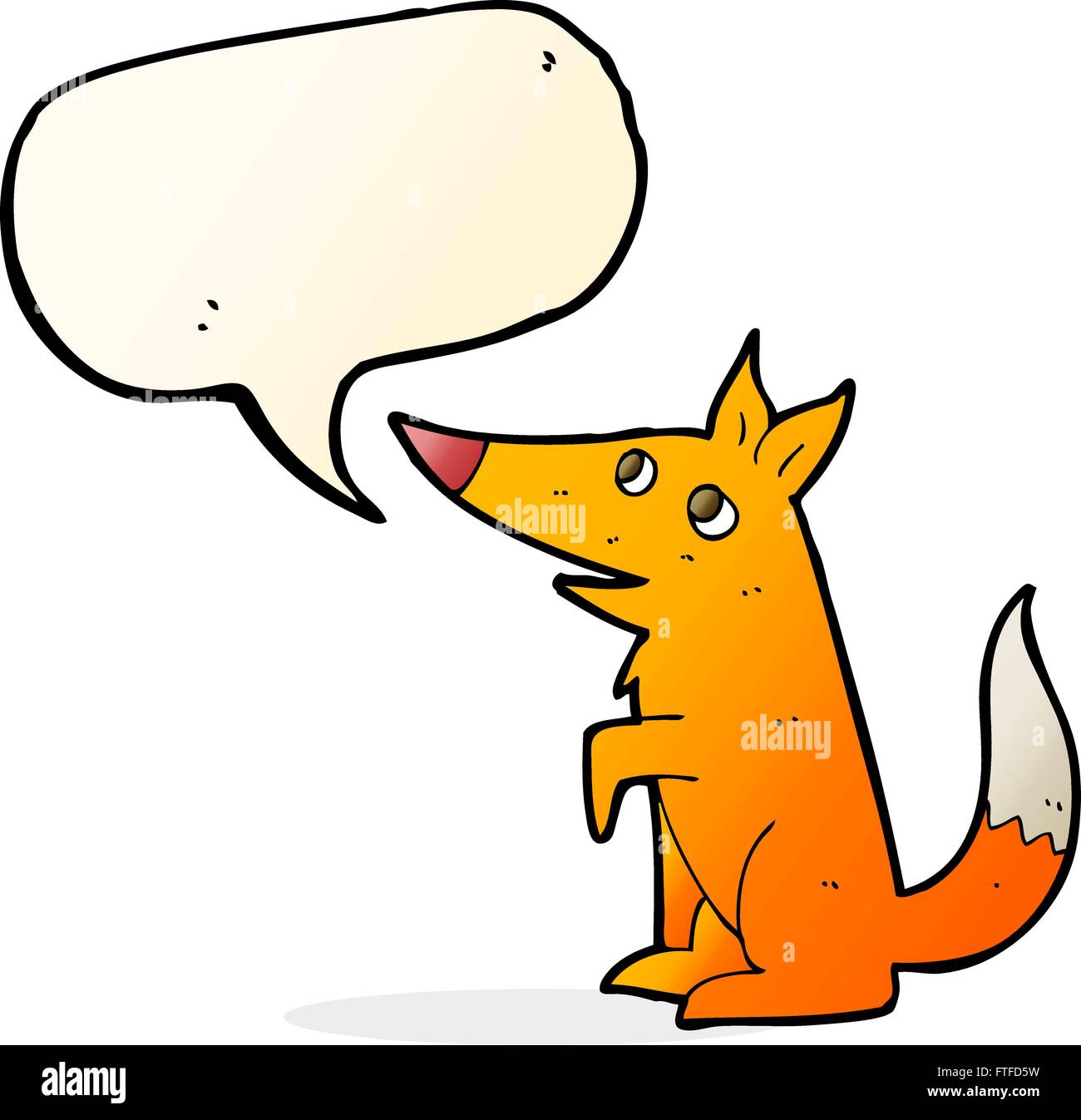 Cartoon fox cub bubble hi-res stock photography and images - Alamy