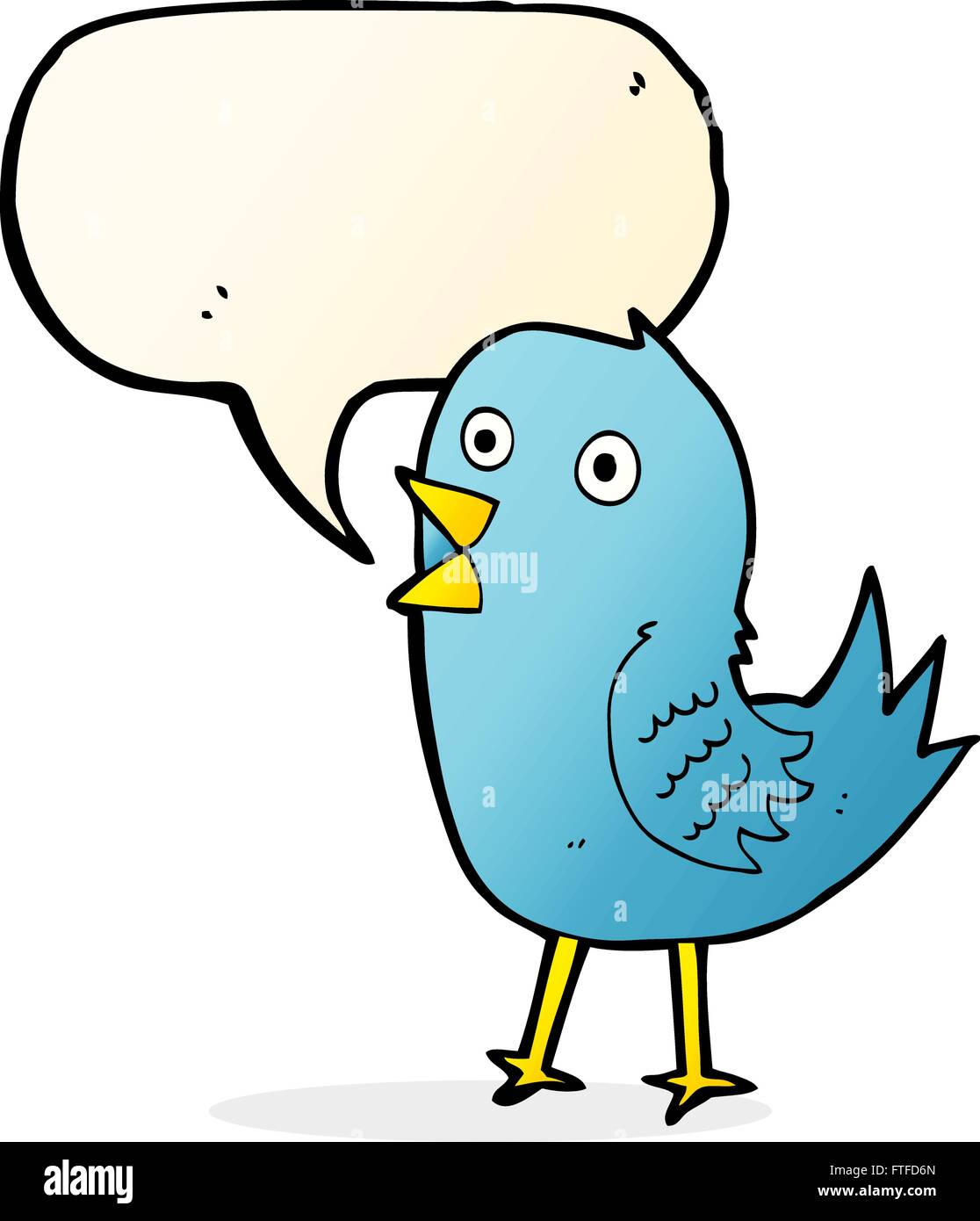 cartoon bluebird with speech bubble Stock Vector Image & Art - Alamy