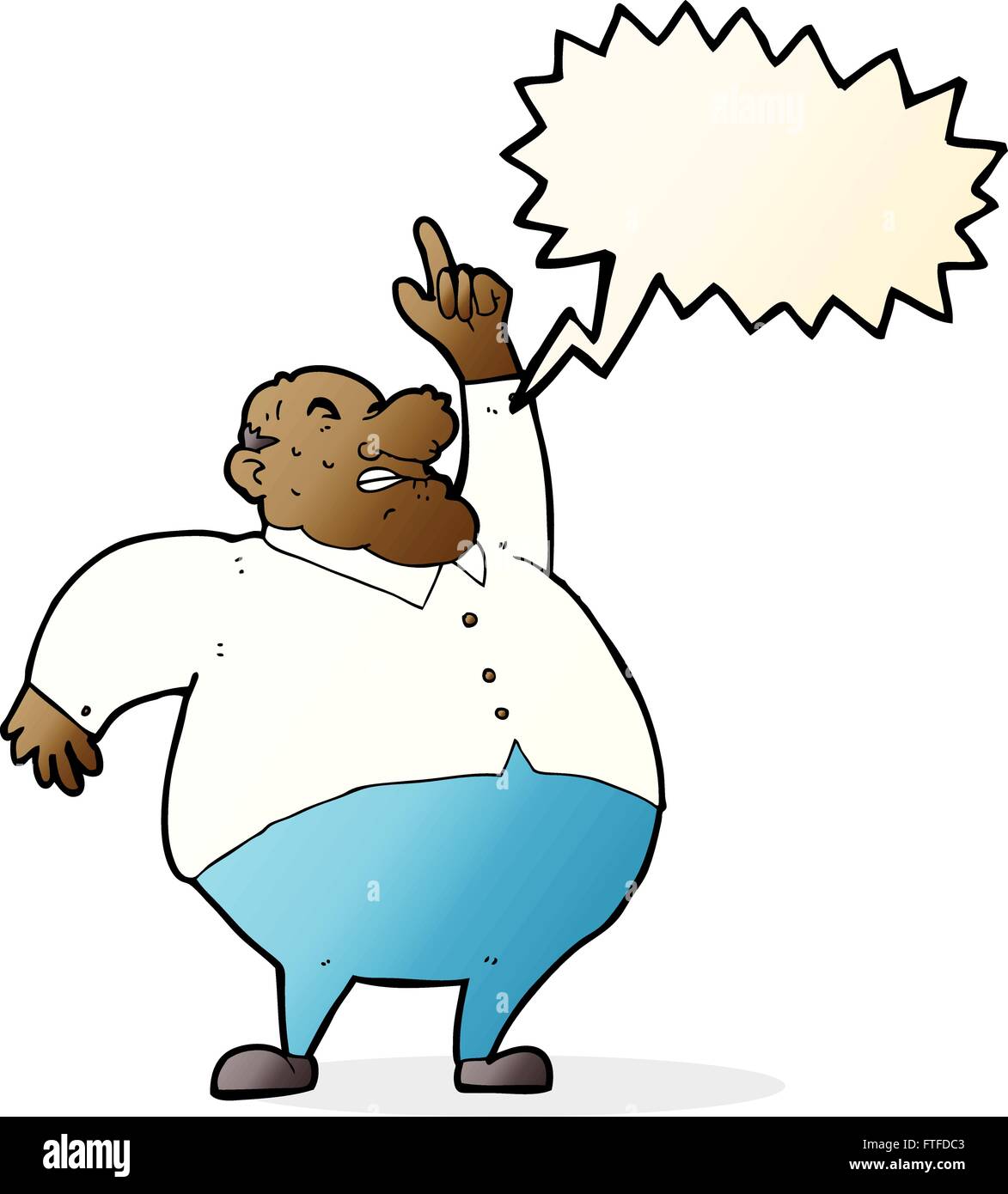 cartoon big fat boss with speech bubble Stock Vector Image & Art - Alamy