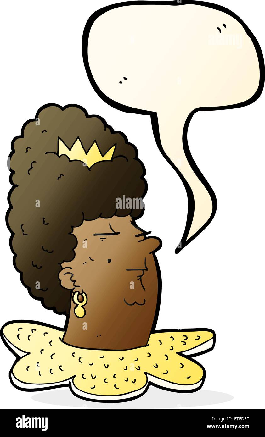 cartoon queen head with speech bubble Stock Vector Image & Art - Alamy