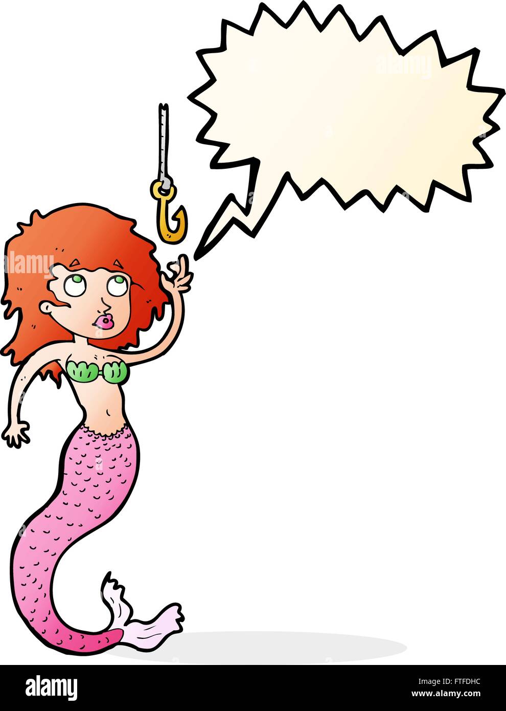 Cartoon mermaid hook hi-res stock photography and images - Alamy