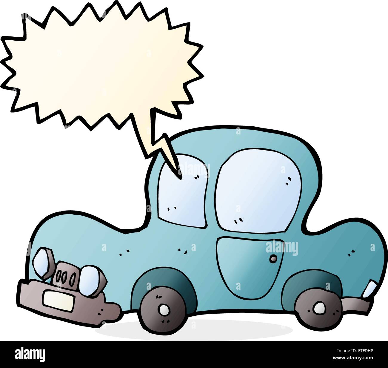 cartoon car with speech bubble Stock Vector Image & Art - Alamy