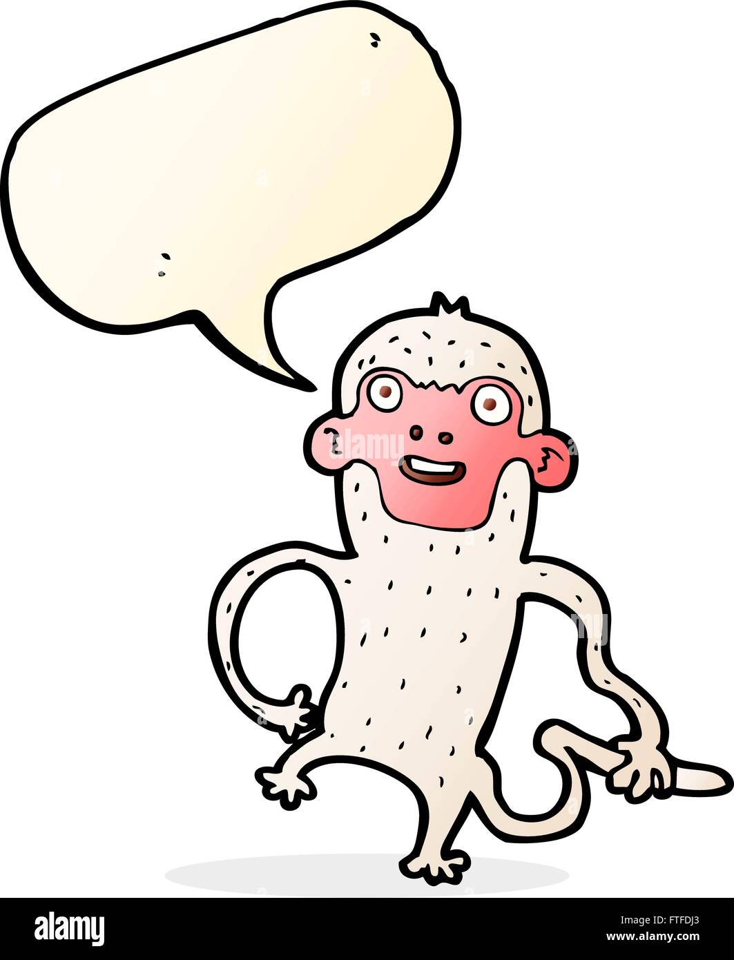 cartoon monkey with speech bubble Stock Vector Image & Art - Alamy