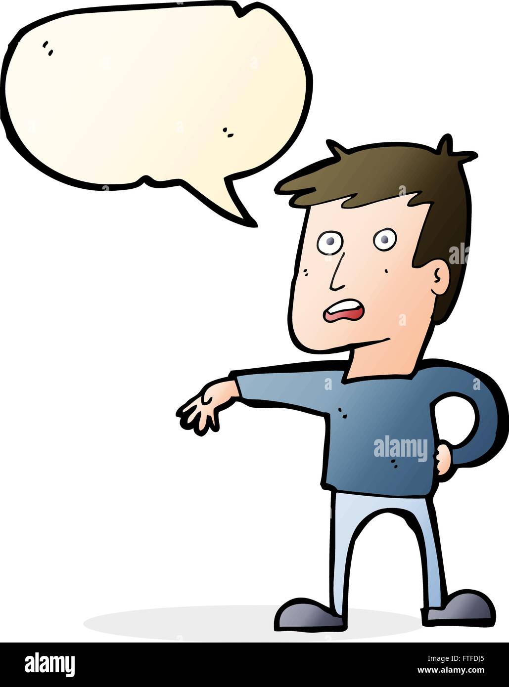 cartoon man making camp gesture with speech bubble Stock Vector Image ...