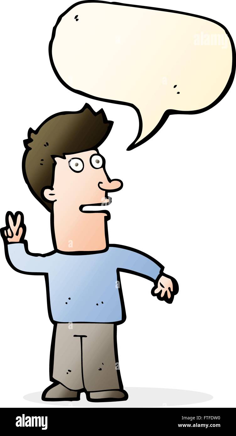 Cartoon man making peace sign hi-res stock photography and images - Alamy
