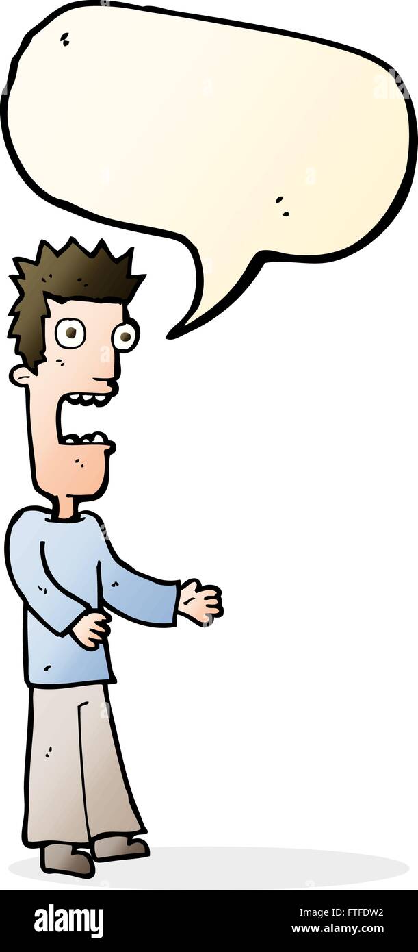 cartoon man freaking out with speech bubble Stock Vector Image & Art ...