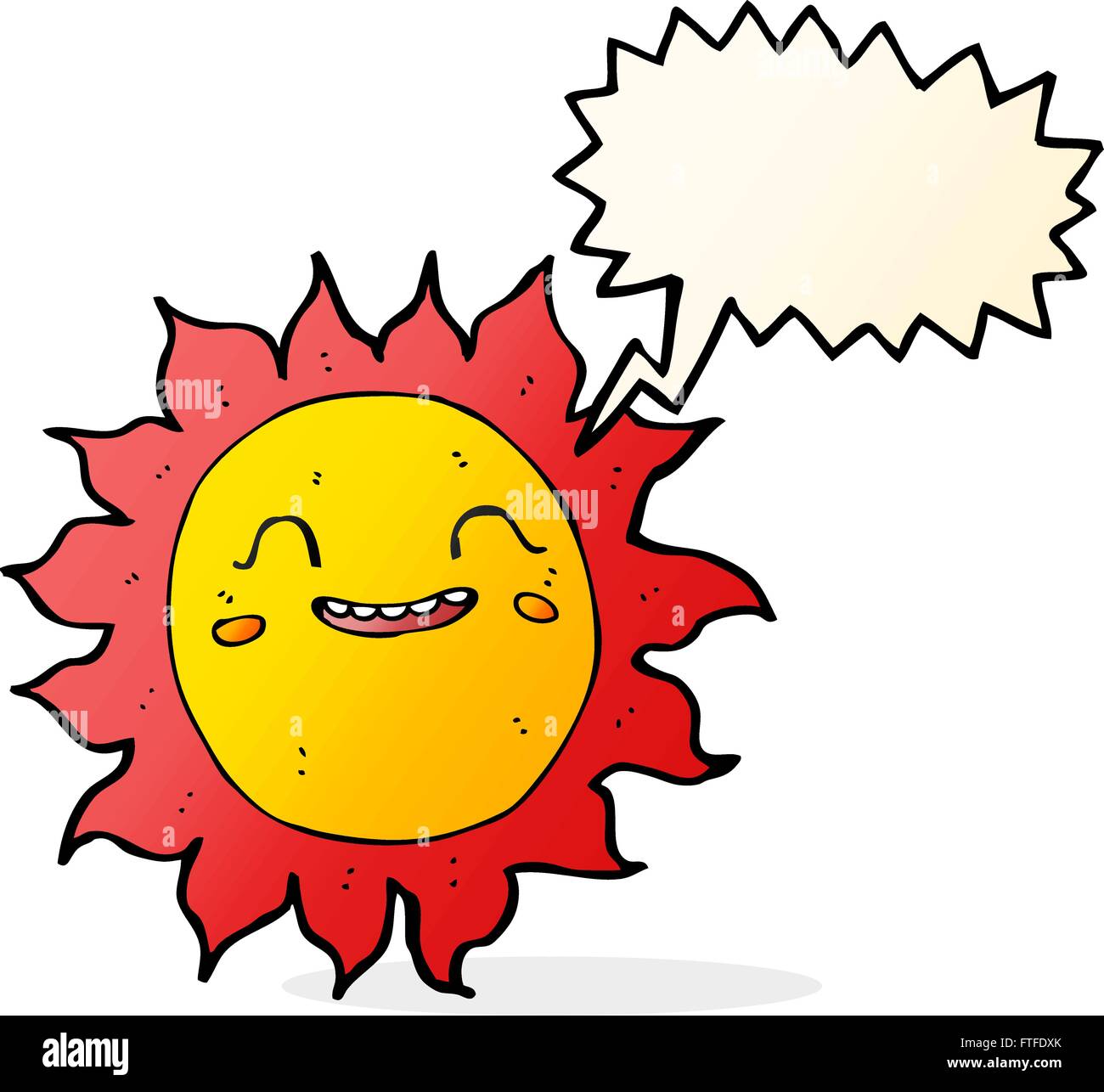 cartoon happy sun with speech bubble Stock Vector Image & Art - Alamy