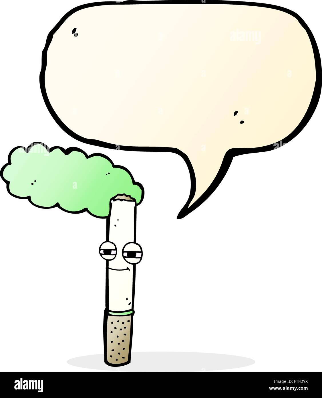 cartoon happy cigarette with speech bubble Stock Vector Image & Art - Alamy