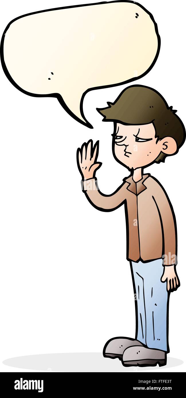 cartoon arrogant boy with speech bubble Stock Vector Image & Art - Alamy