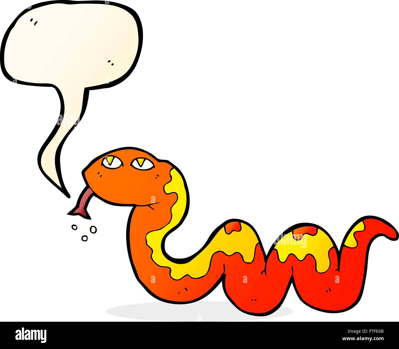 cartoon snake with speech bubble Stock Vector Image & Art - Alamy
