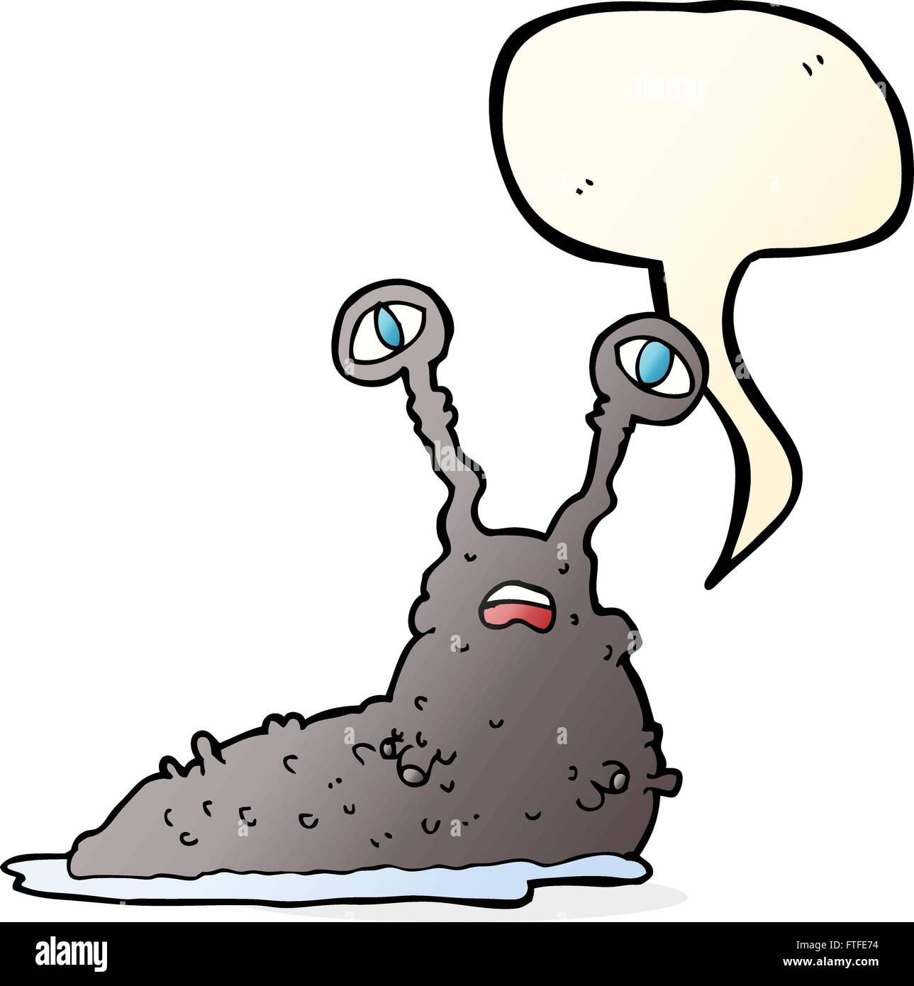 Cartoon Gross Slug With Speech Bubble Stock Vector Image And Art Alamy