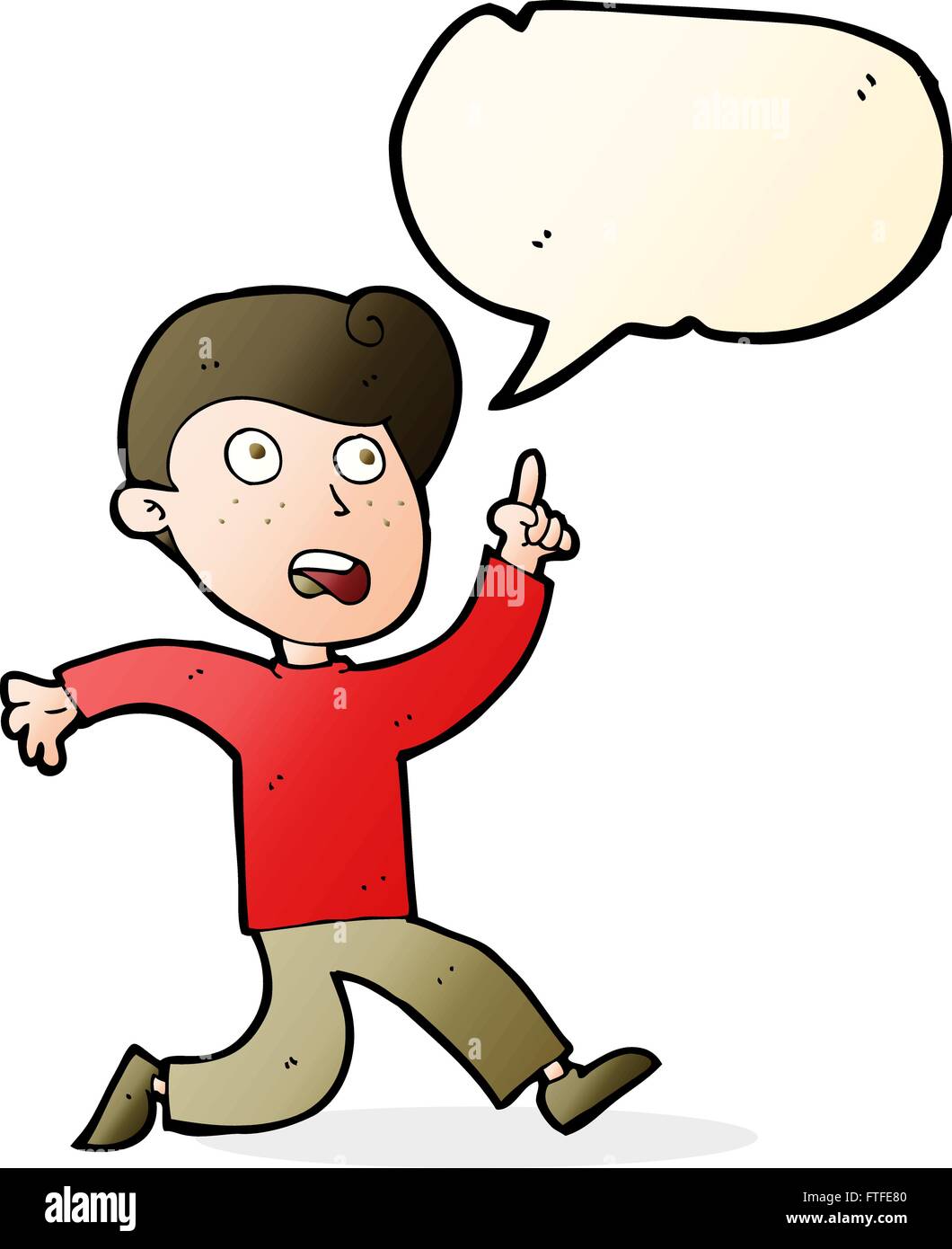 cartoon boy panicking with speech bubble Stock Vector Image & Art - Alamy