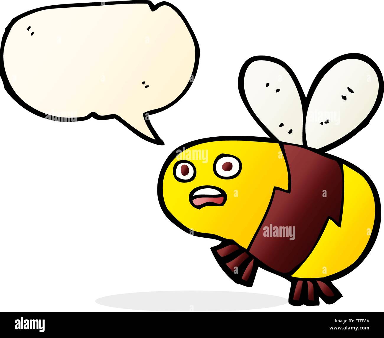 cartoon bee with speech bubble Stock Vector Image & Art - Alamy