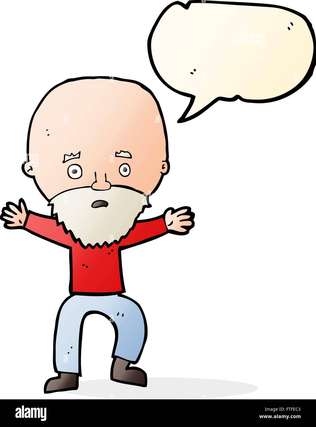 Cartoon panicking old man hi-res stock photography and images - Alamy