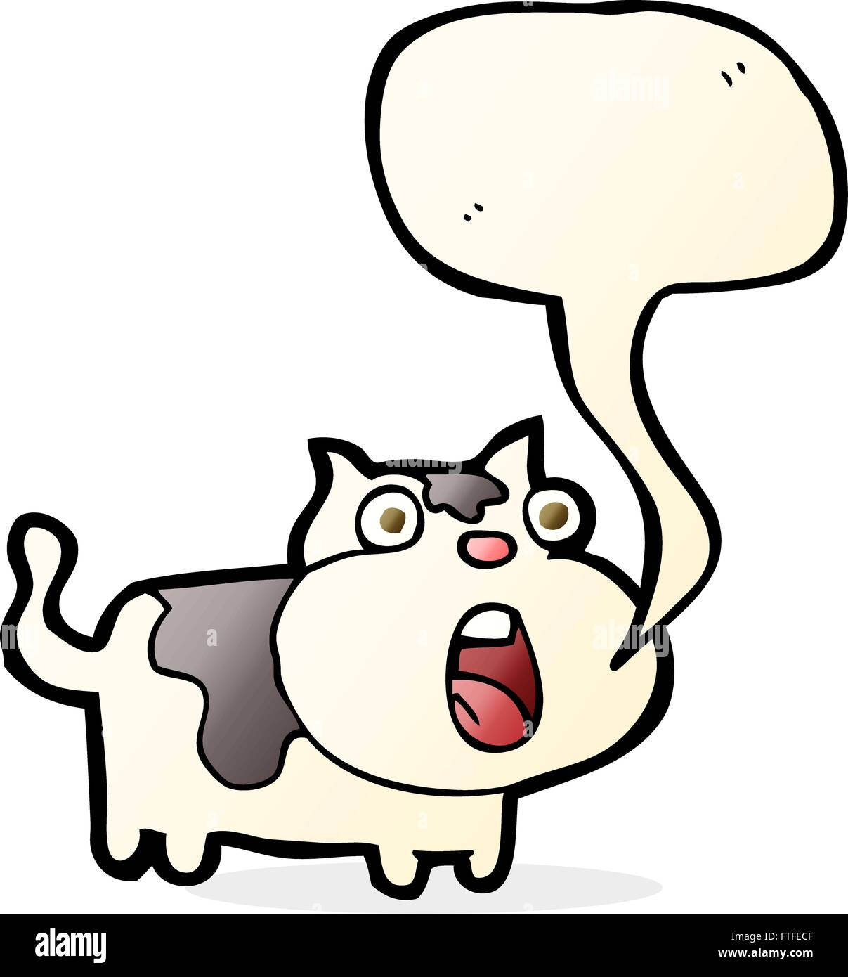 cartoon shocked cat with speech bubble Stock Vector Image & Art - Alamy