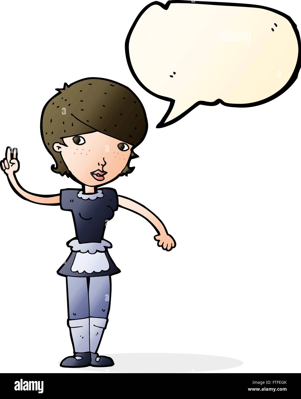 Cartoon waitress taking order hi-res stock photography and images - Alamy
