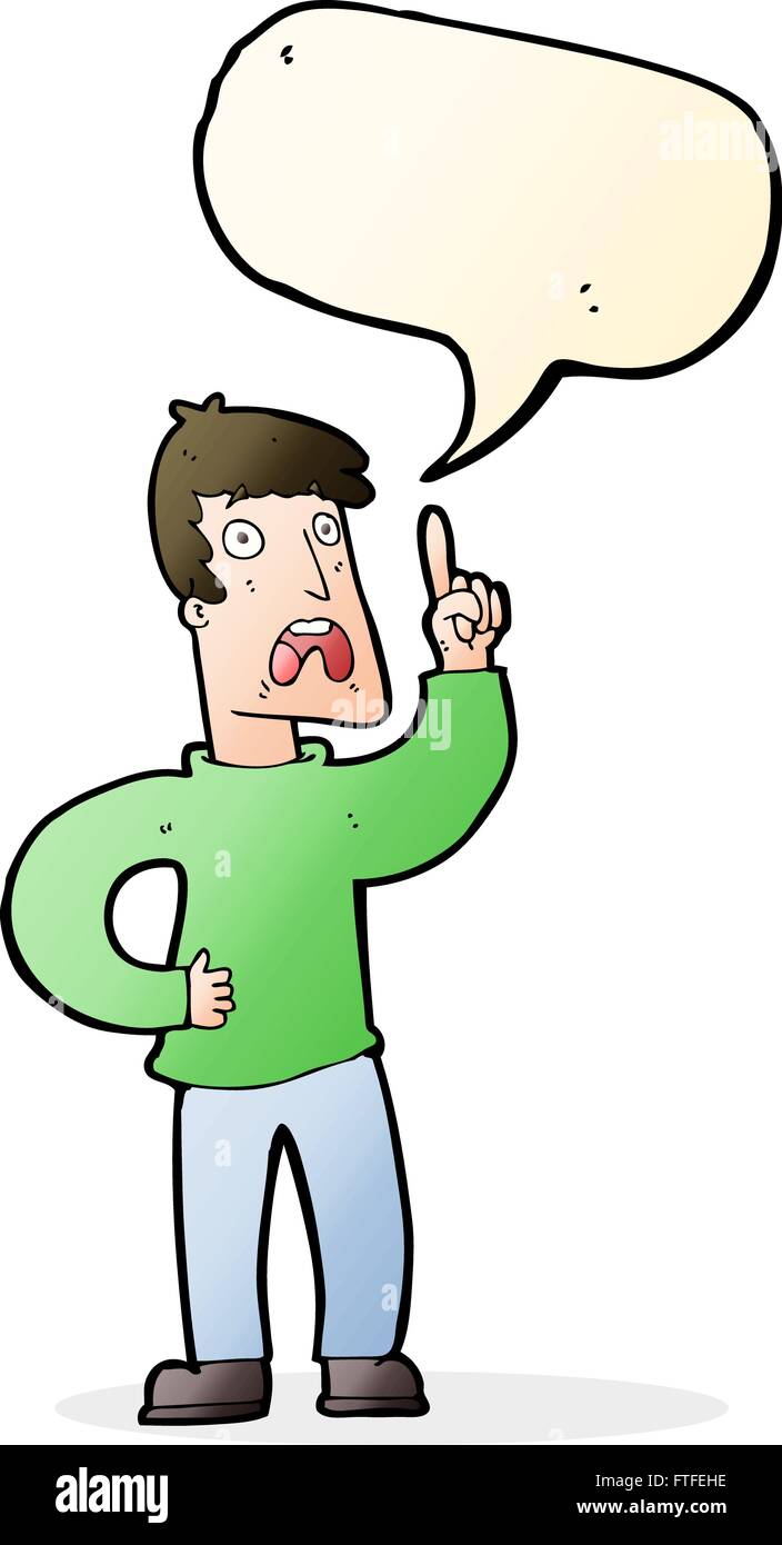 cartoon man with complaint with speech bubble Stock Vector Image & Art ...