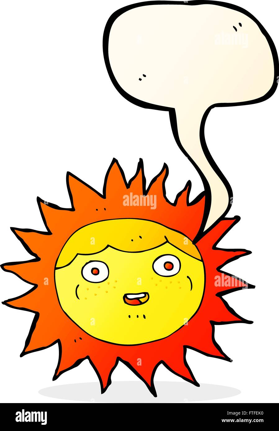 sun cartoon character with speech bubble Stock Vector Image & Art - Alamy