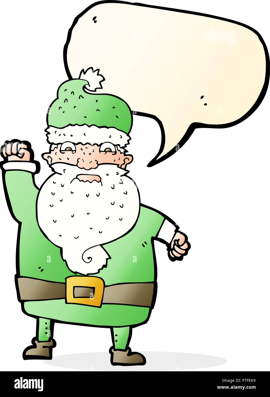 cartoon angry santa claus with speech bubble Stock Vector Image & Art ...