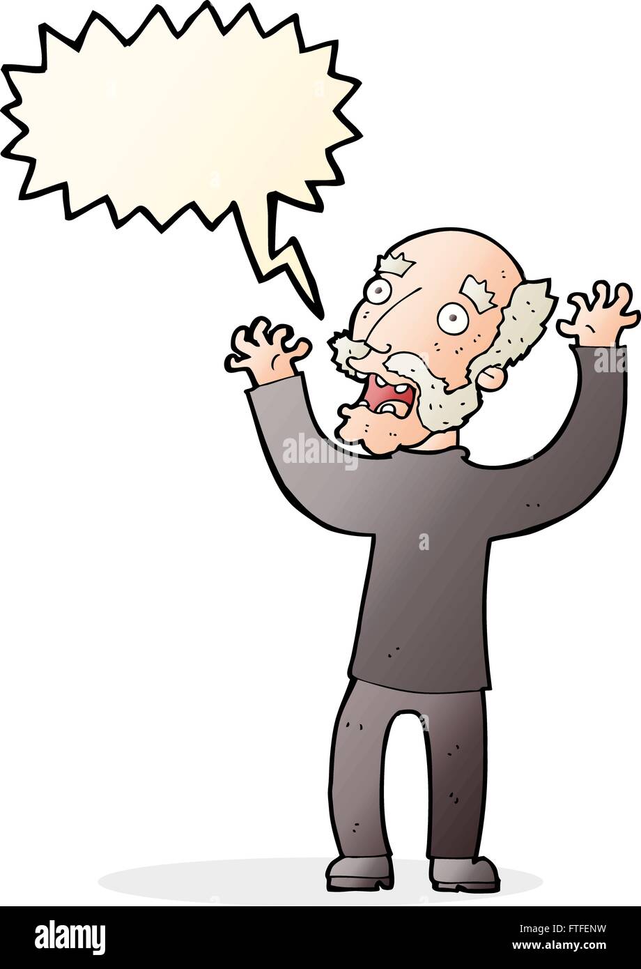 Cartoon terrified old man hi-res stock photography and images - Alamy