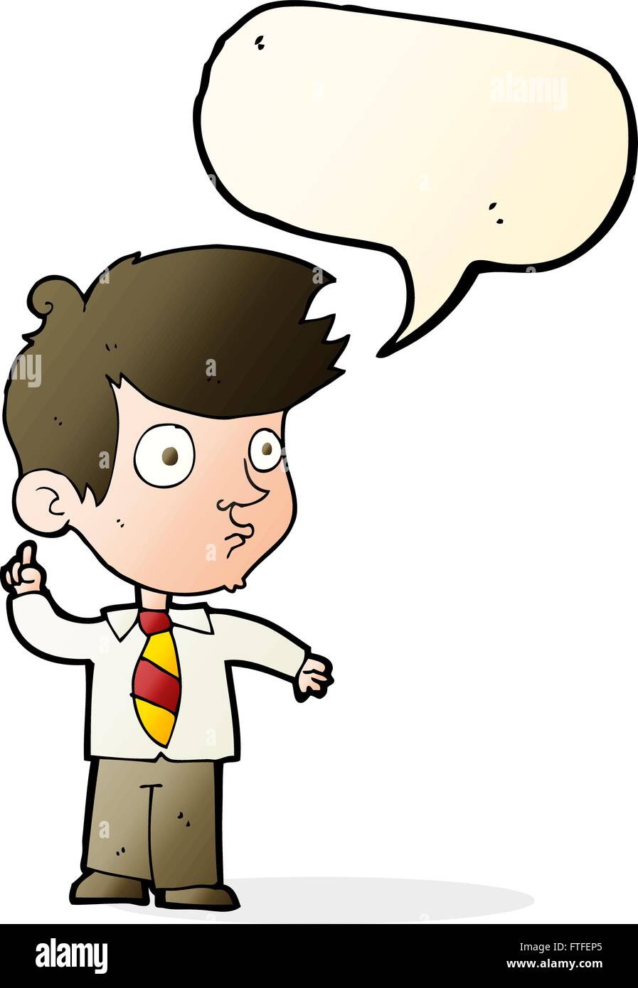 cartoon boy asking question with speech bubble Stock Vector Image & Art ...