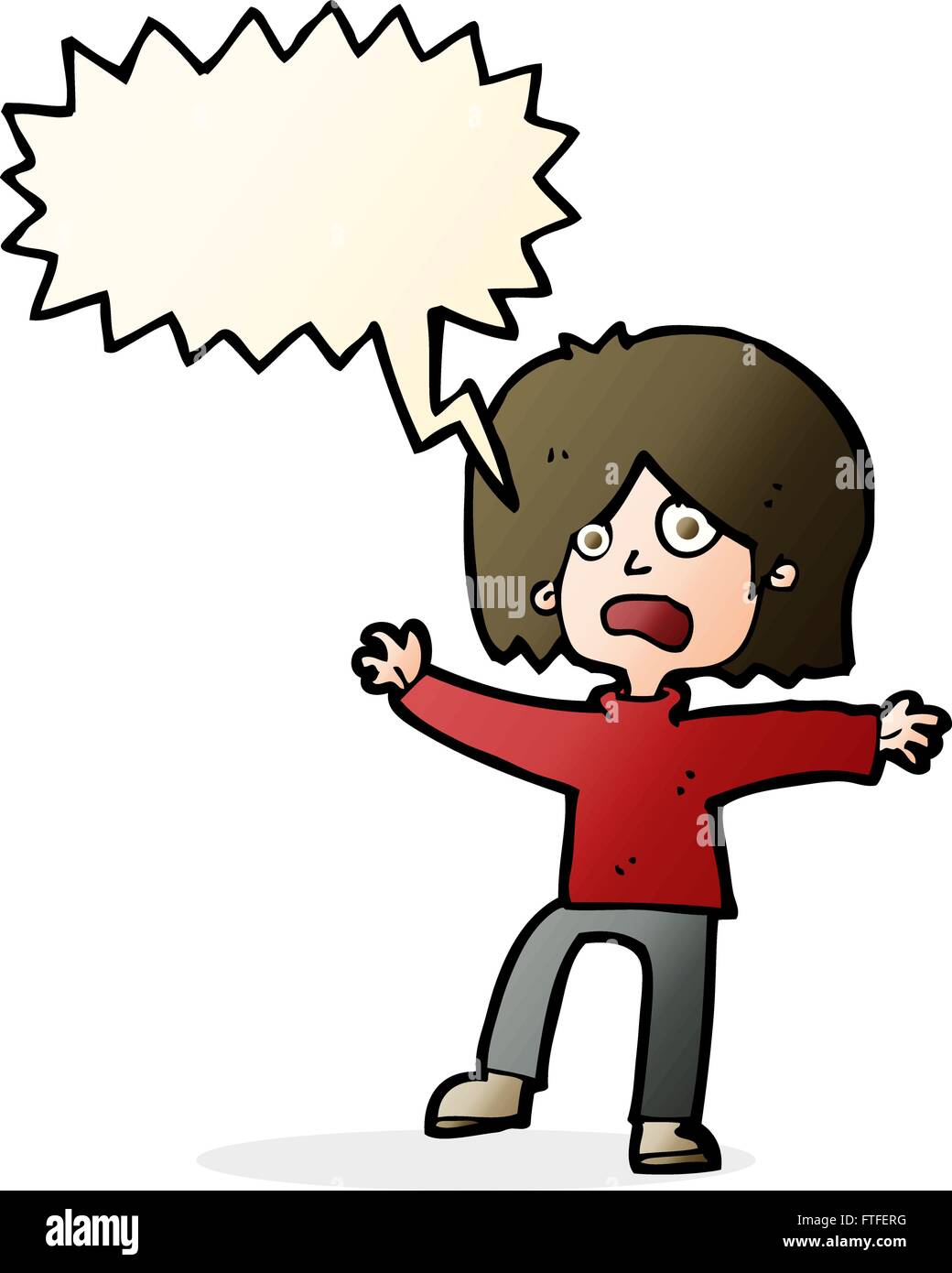 Cartoon scared person speech hi-res stock photography and images - Alamy