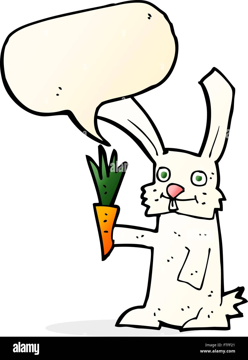 Cartoon rabbit carrot speech Stock Vector Images - Alamy