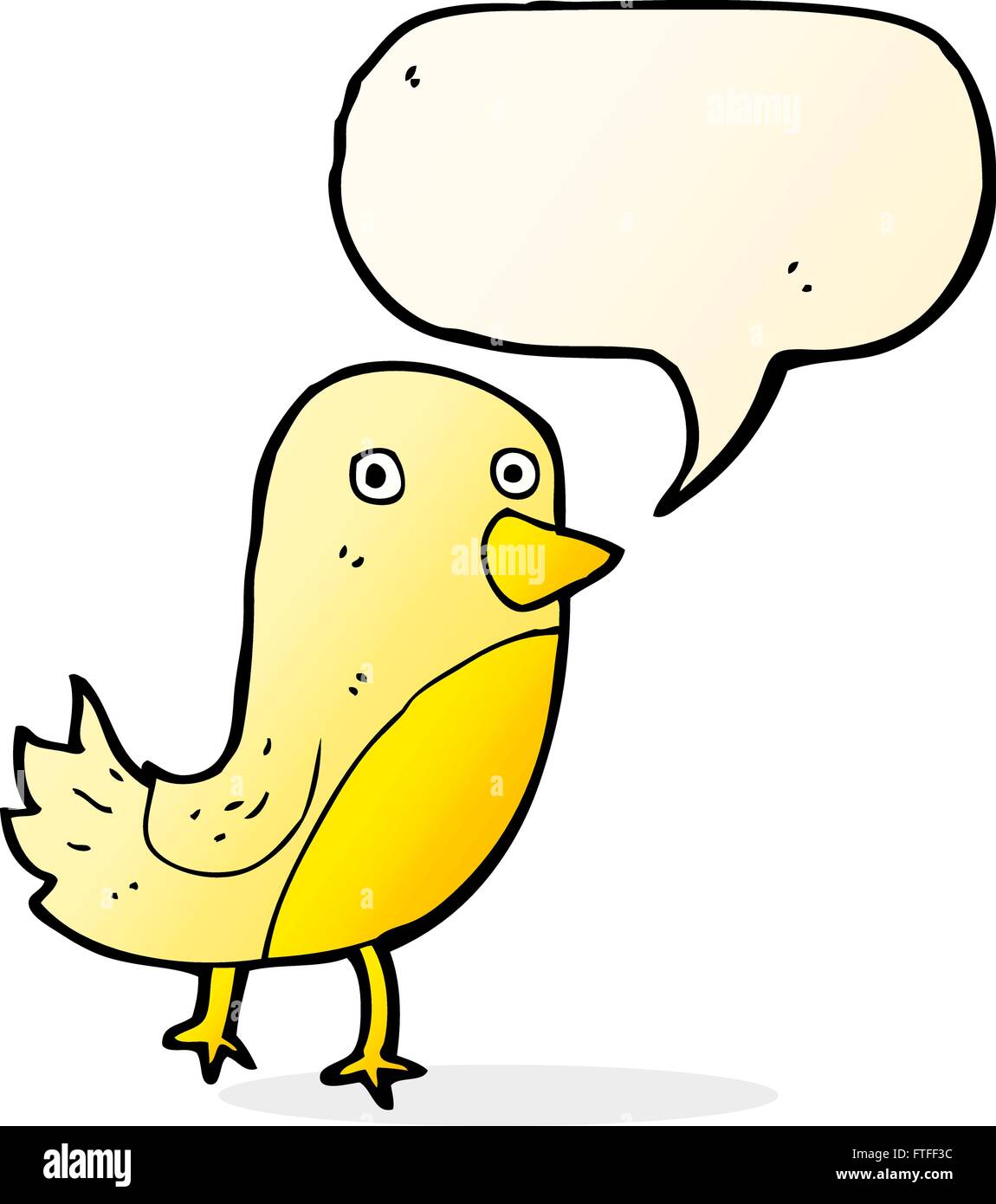 cartoon yellow bird with speech bubble Stock Vector Image & Art - Alamy