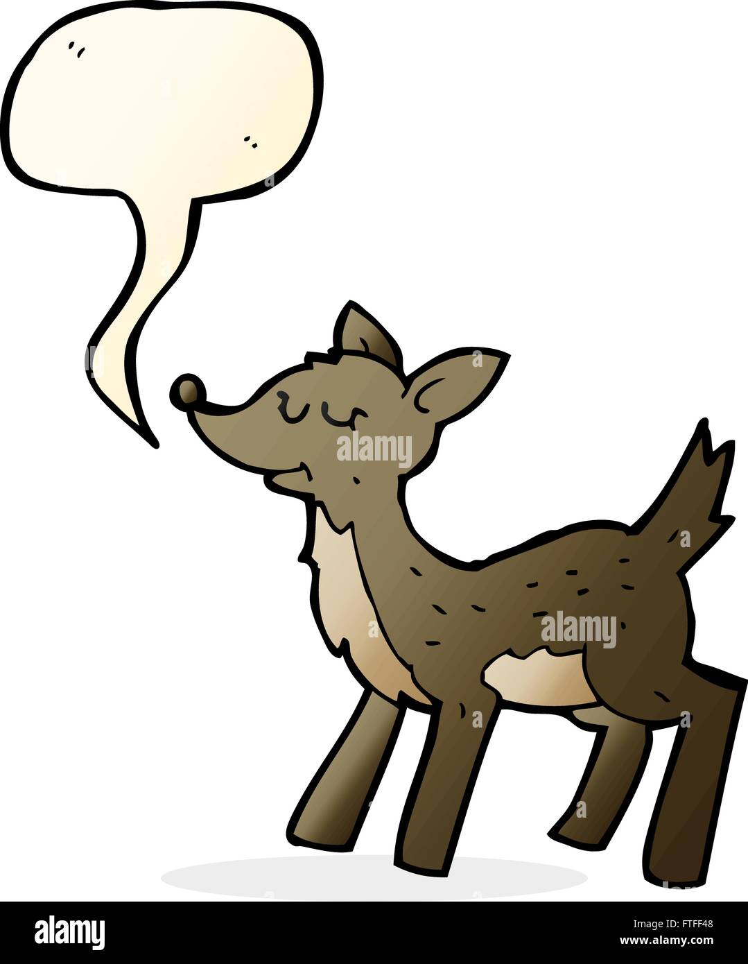 cute cartoon deer with speech bubble Stock Vector Image & Art - Alamy