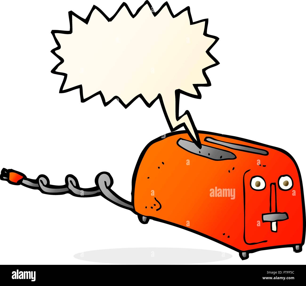 cartoon toaster with speech bubble Stock Vector Image & Art - Alamy