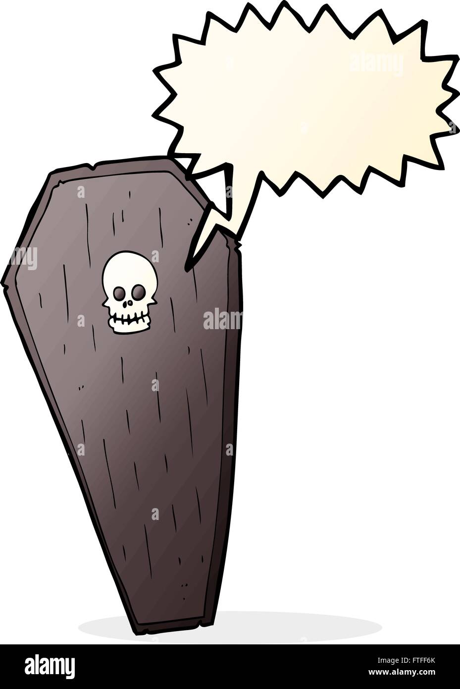 Freehand retro cartoon halloween coffin hi-res stock photography and ...