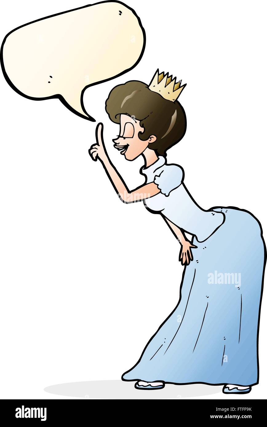 cartoon princess with speech bubble Stock Vector Image & Art - Alamy