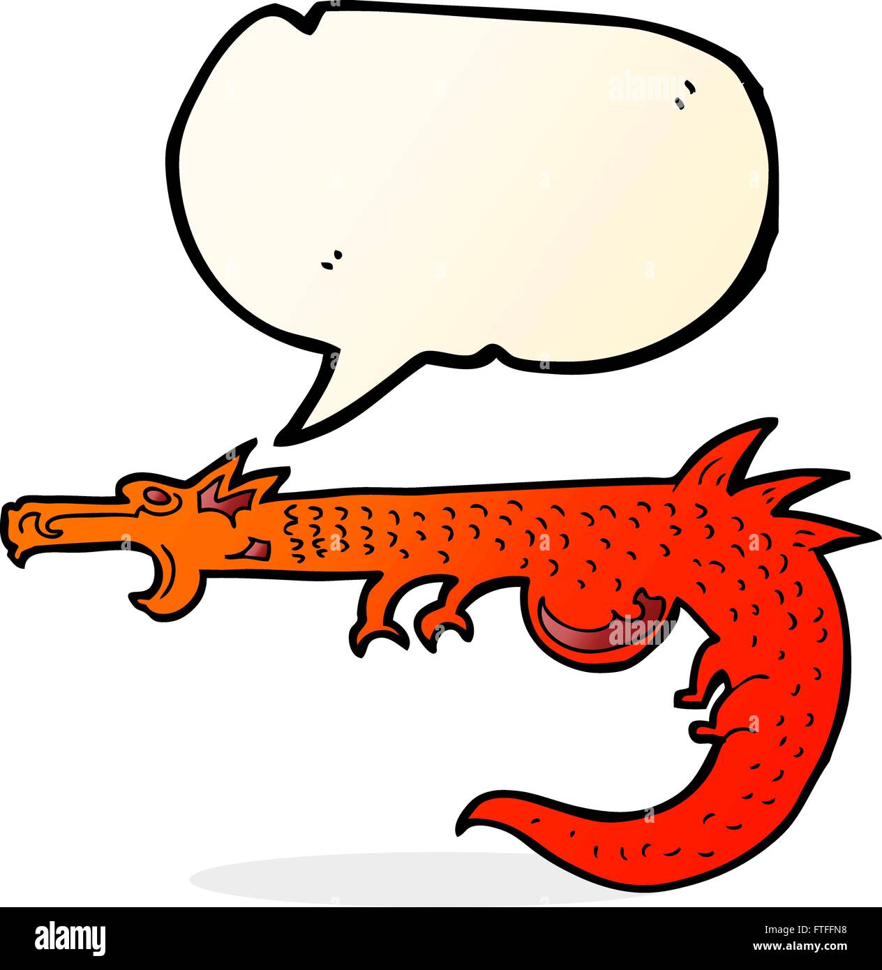 cartoon medieval dragon with speech bubble Stock Vector Image & Art - Alamy