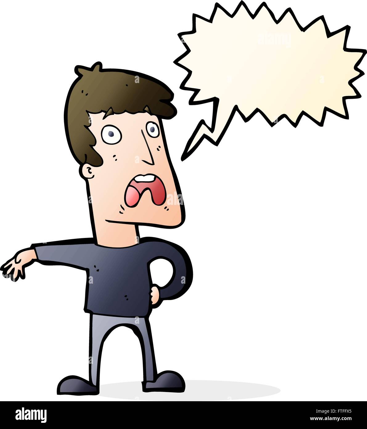 cartoon complaining man with speech bubble Stock Vector Image & Art - Alamy