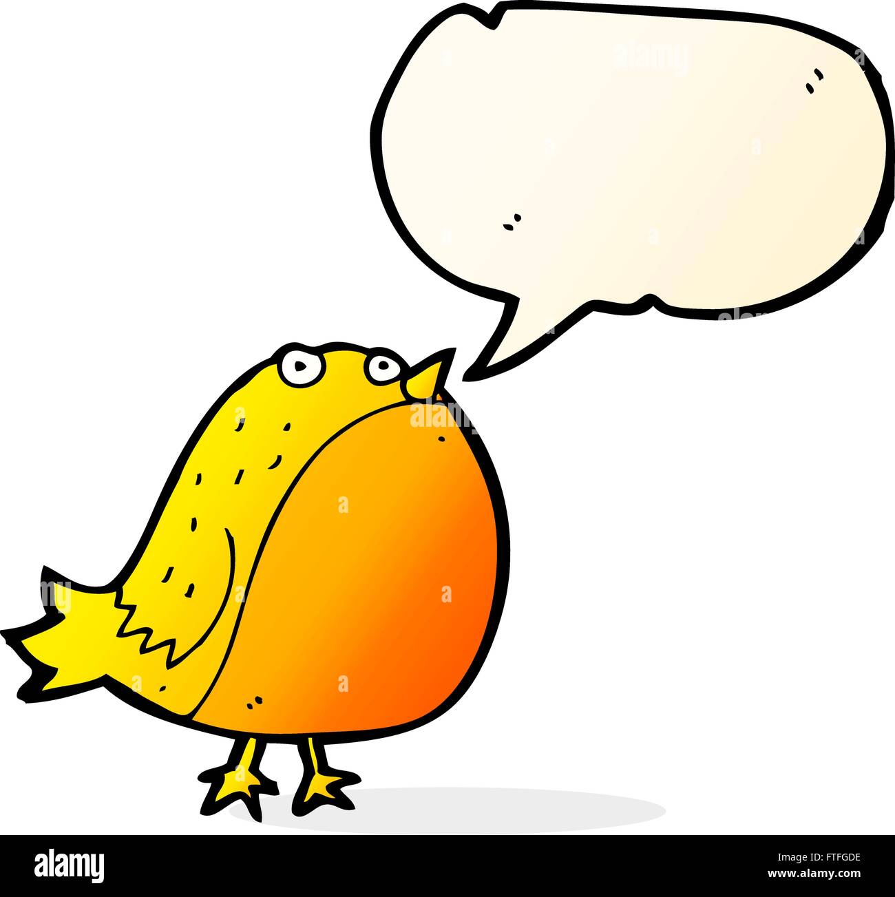 cartoon fat bird with speech bubble Stock Vector Image & Art - Alamy