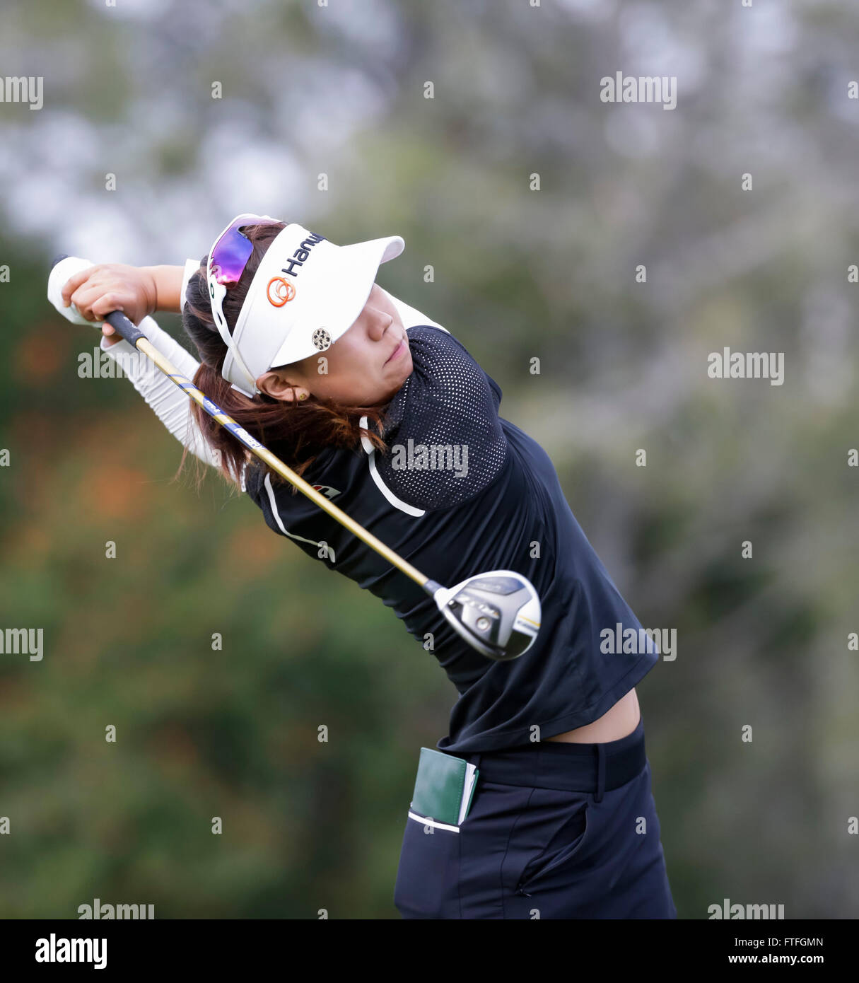 Carlsbad, California, USA. 27th Mar, 2016. Jenny Shin tees off on the ...